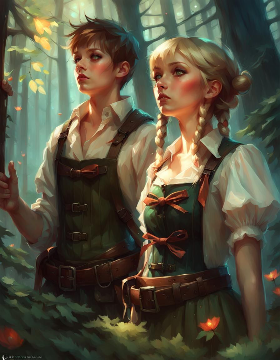 Hansel & Gretel - AI Generated Artwork - NightCafe Creator