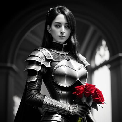 Knight Holding a Bouquet of Roses - AI Generated Artwork - NightCafe ...
