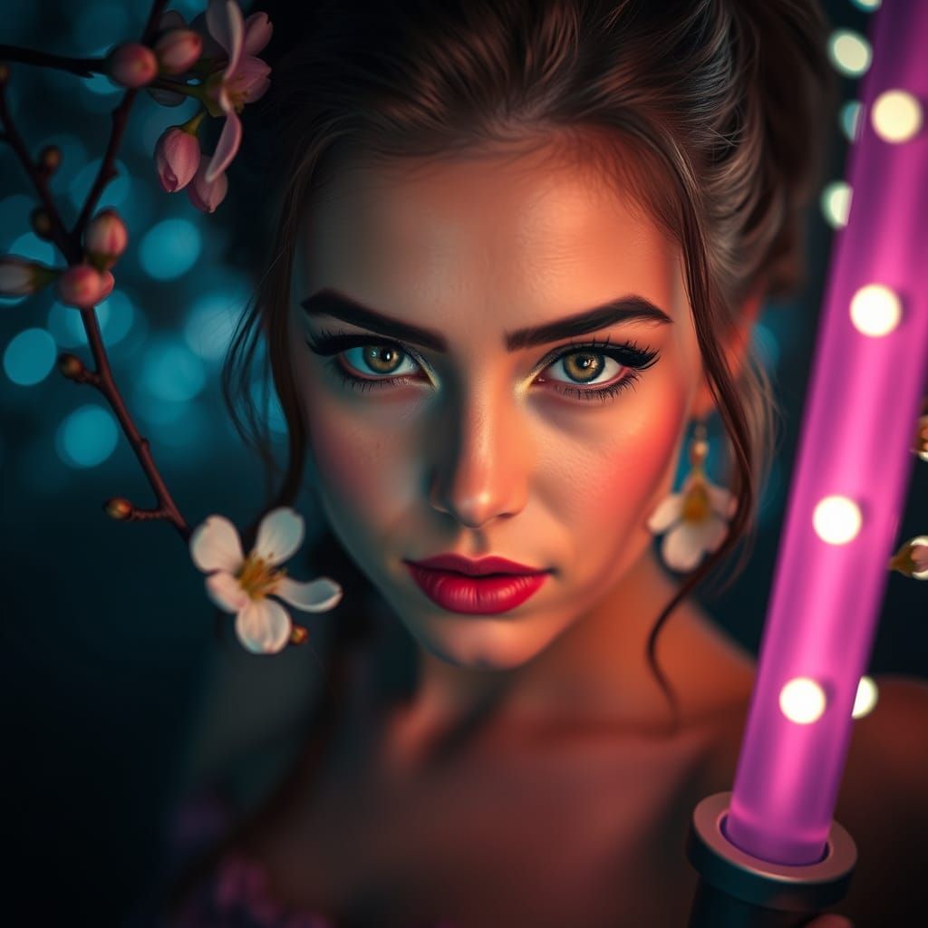 Spring - Hyperrealistic Spring Pin-Up in Cinematic Style