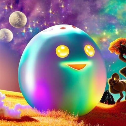 Cutest Cosmic Ghost - AI Generated Artwork - NightCafe Creator