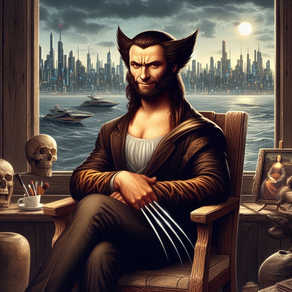 Wolverine como la Mona Lisa - AI Generated Artwork - NightCafe Creator