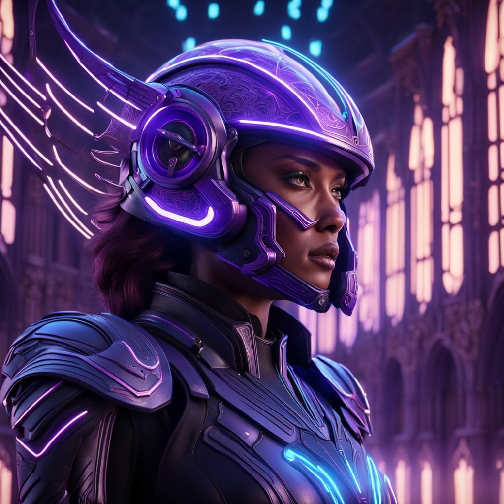 Cyber Valkyrie - AI Generated Artwork - NightCafe Creator