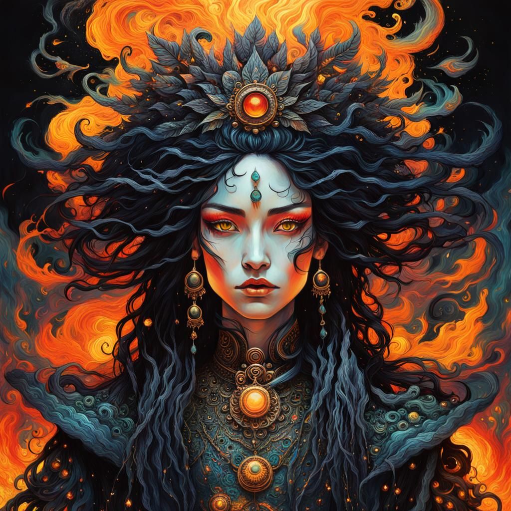 intricate gorgeous fantasycore masterpiece “Portrait of perfect black ...