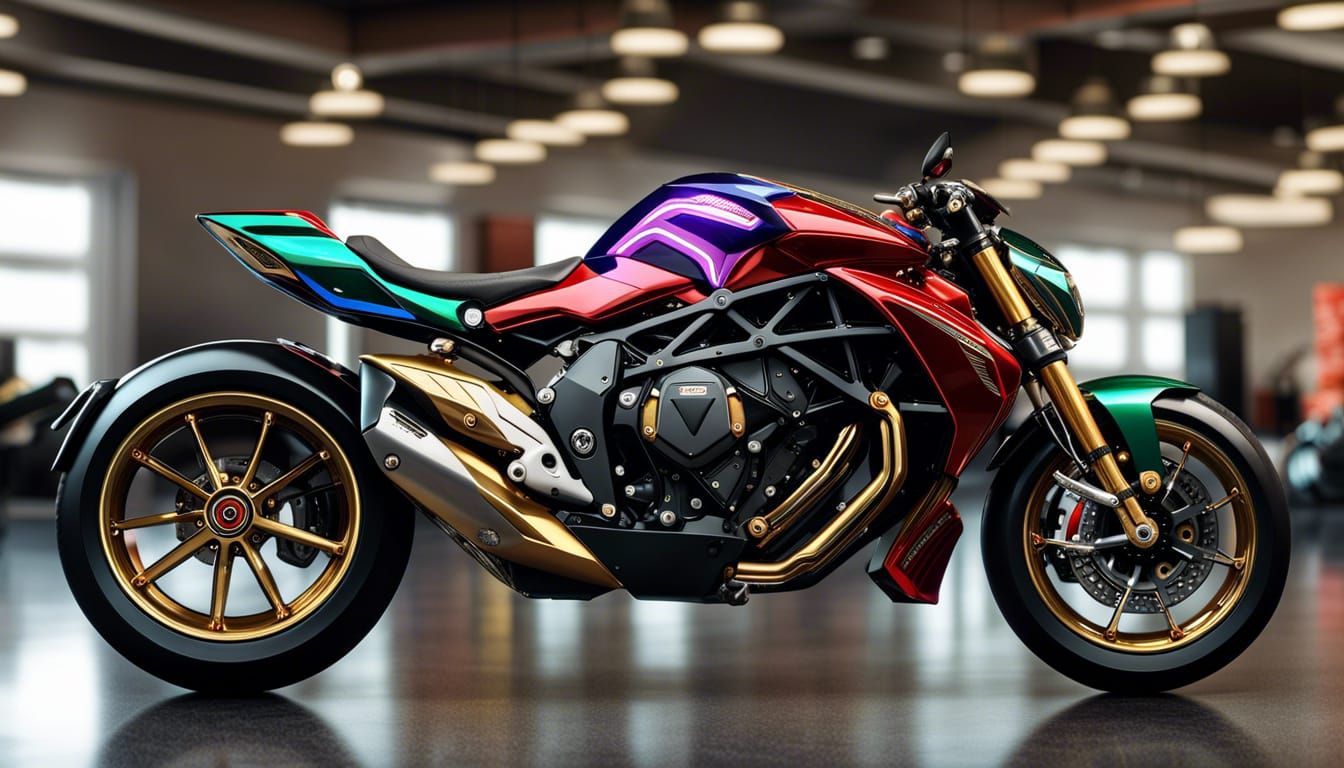 intricately detailed multicolor MV Agusta Brutale 1000 Serie Oro ...