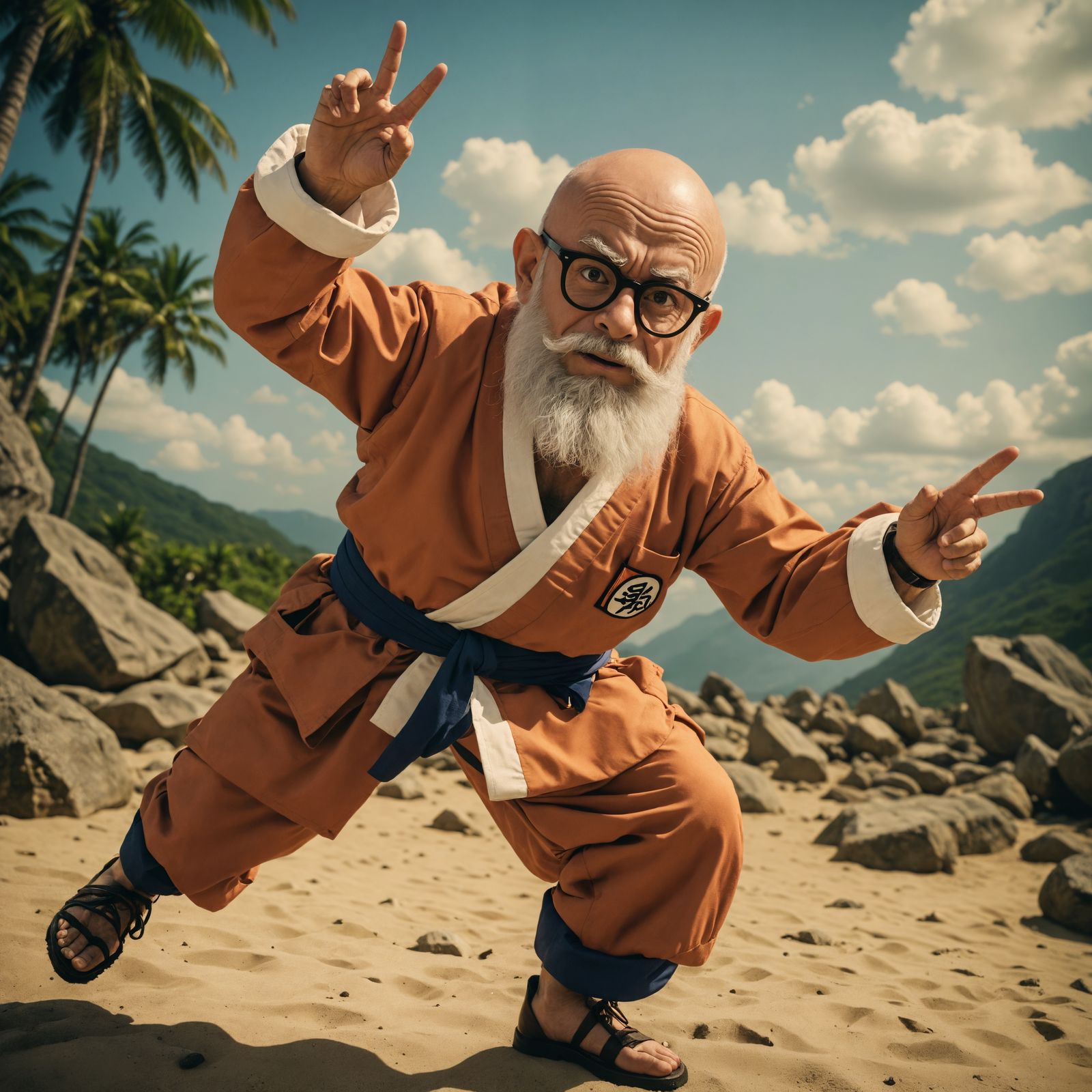 Master Roshi from the anime Dragon Ball. - AI Generated Artwork ...