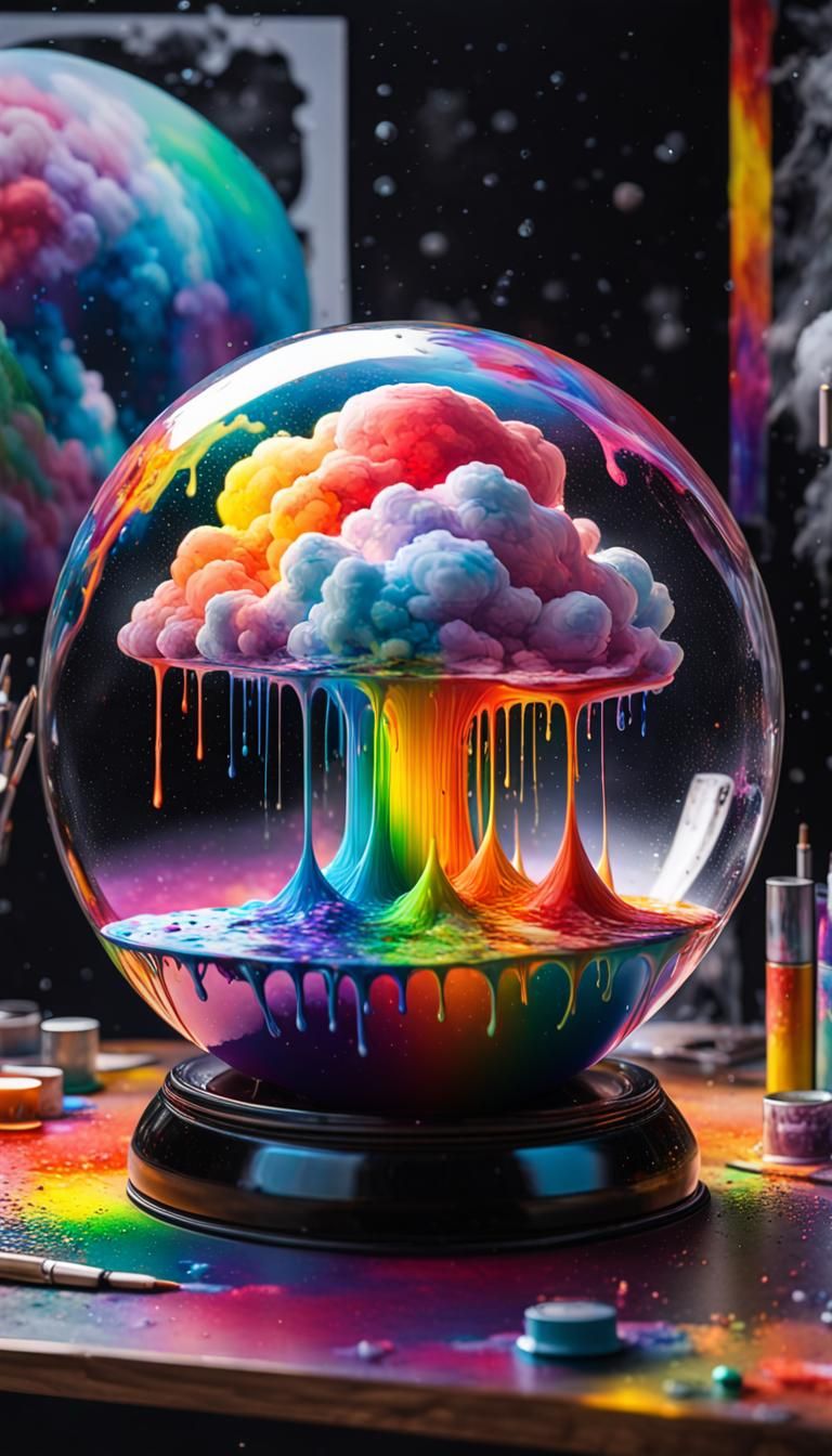 Rainbow Drip - AI Generated Artwork - NightCafe Creator
