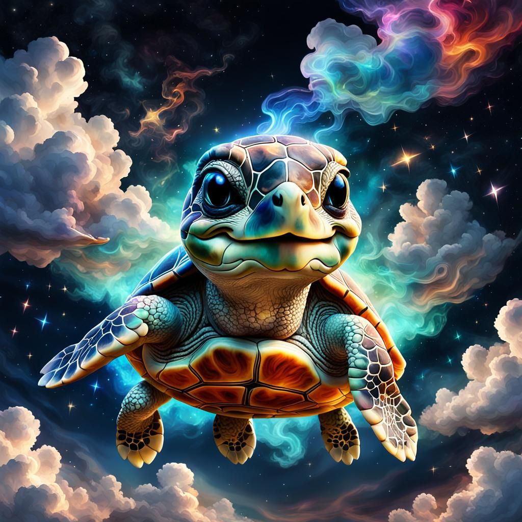 Cute Chibi Turtle - AI Generated Artwork - NightCafe Creator