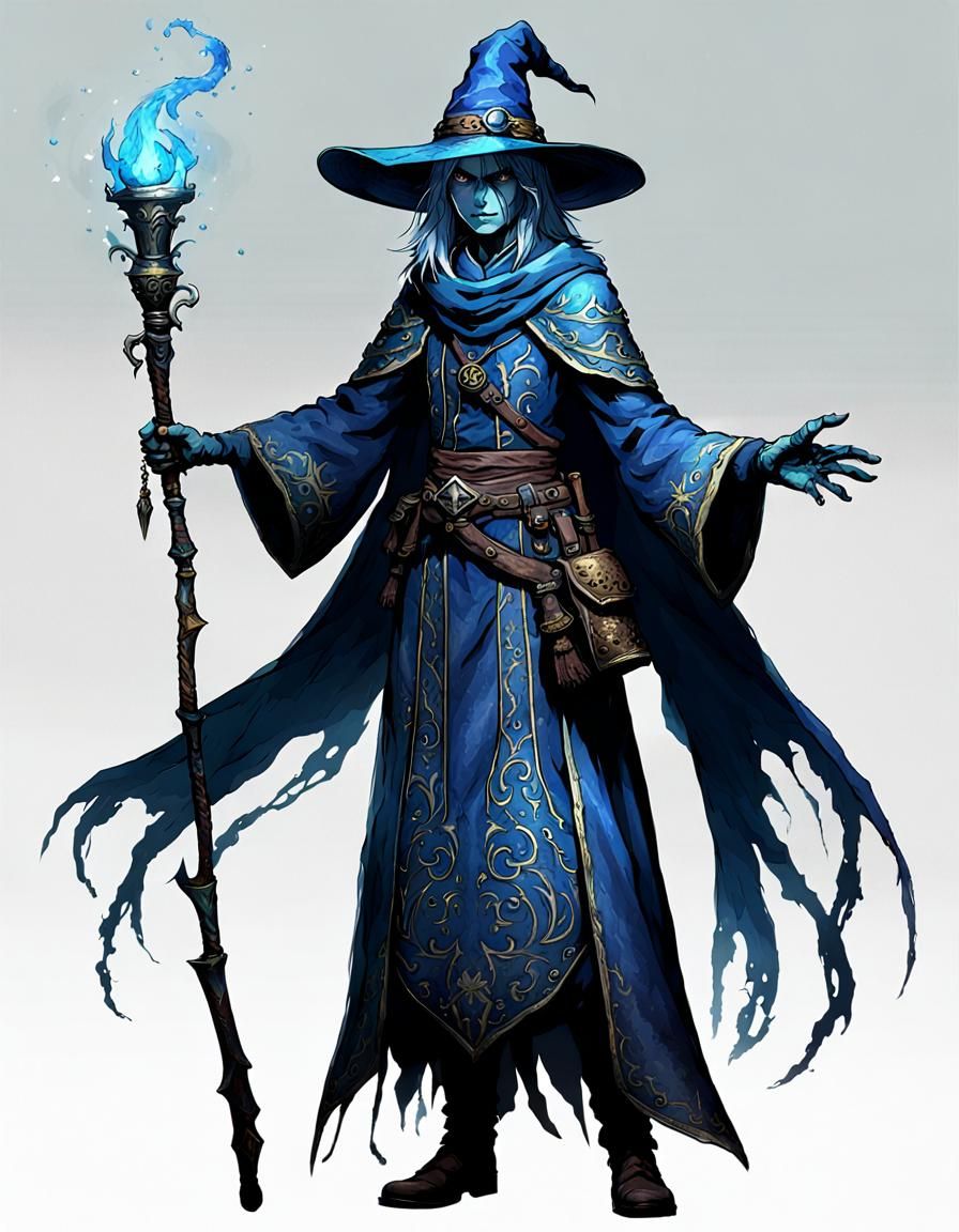 The Blue Wizard - AI Generated Artwork - NightCafe Creator