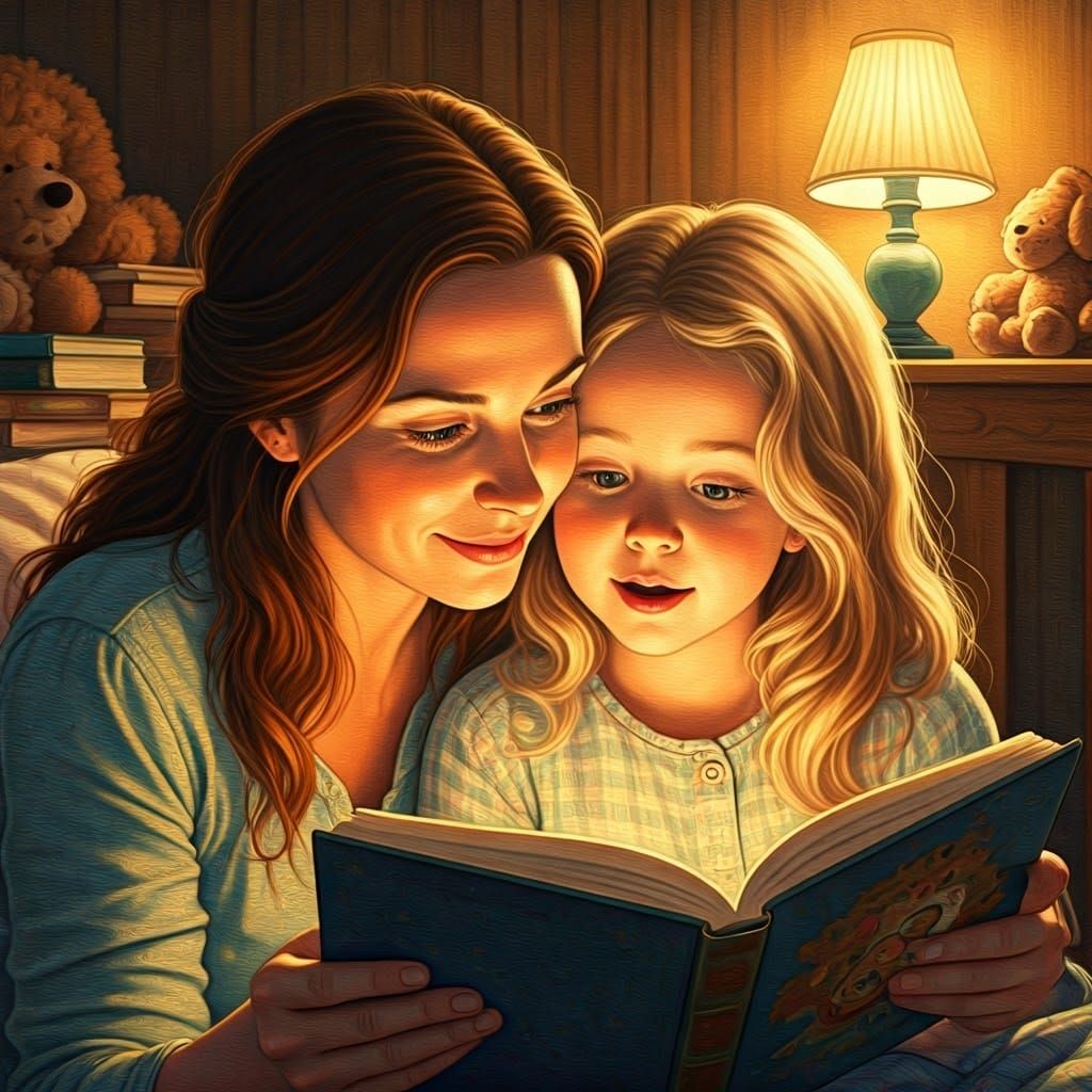 Warm emotions: love on faces in every line.