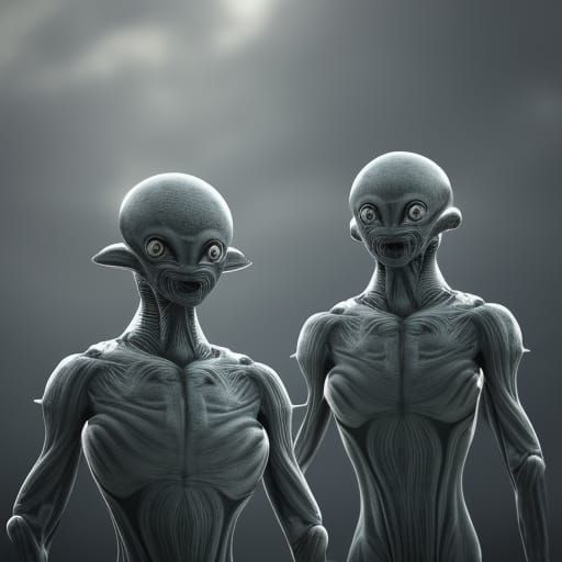 grey aliens - AI Generated Artwork - NightCafe Creator