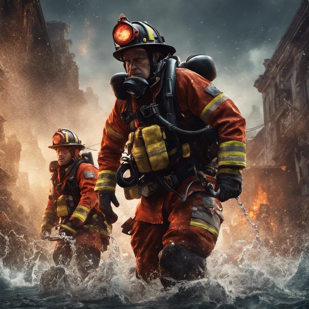 Firefighters - AI Generated Artwork - NightCafe Creator