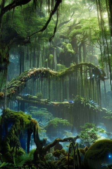 forest, floating land :: pandora, avatar, :: james cameron, scifi ...