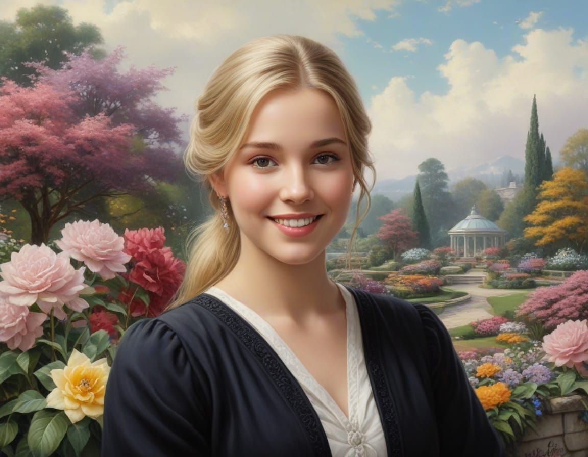 Build a Prompt Portraits Challenge - portrait: botanical garden: floral ...