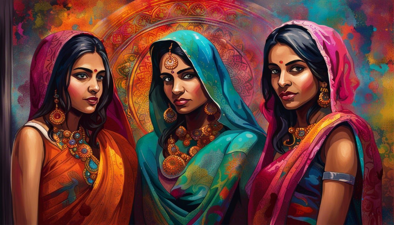 Stunners in a Mandala Designed Room - AI Generated Artwork - NightCafe ...