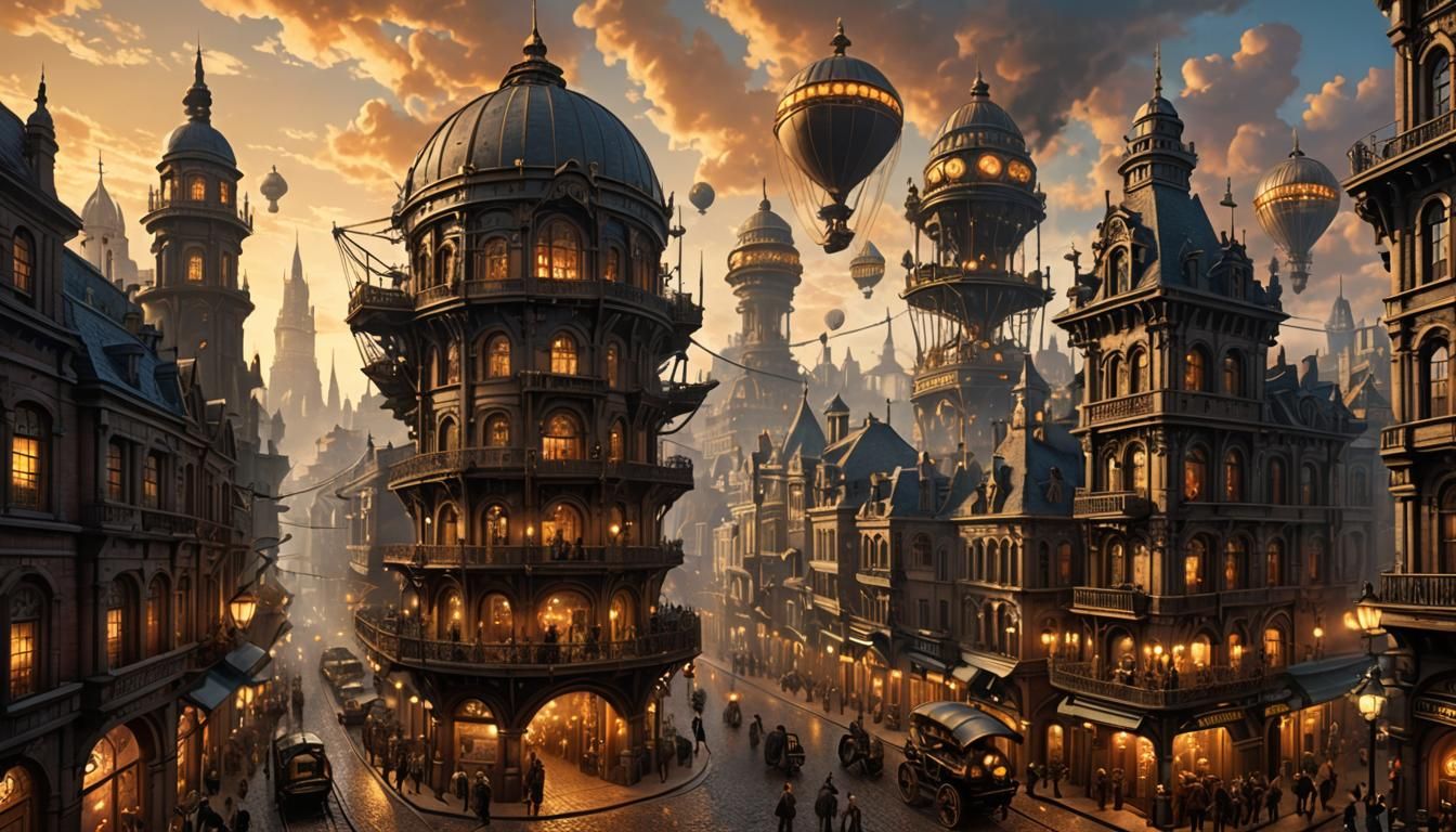 An intricate clockwork city - AI Generated Artwork - NightCafe Creator