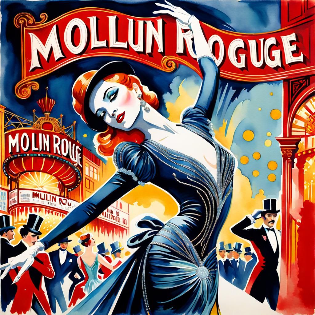 Moulin Rouge Poster - AI Generated Artwork - NightCafe Creator
