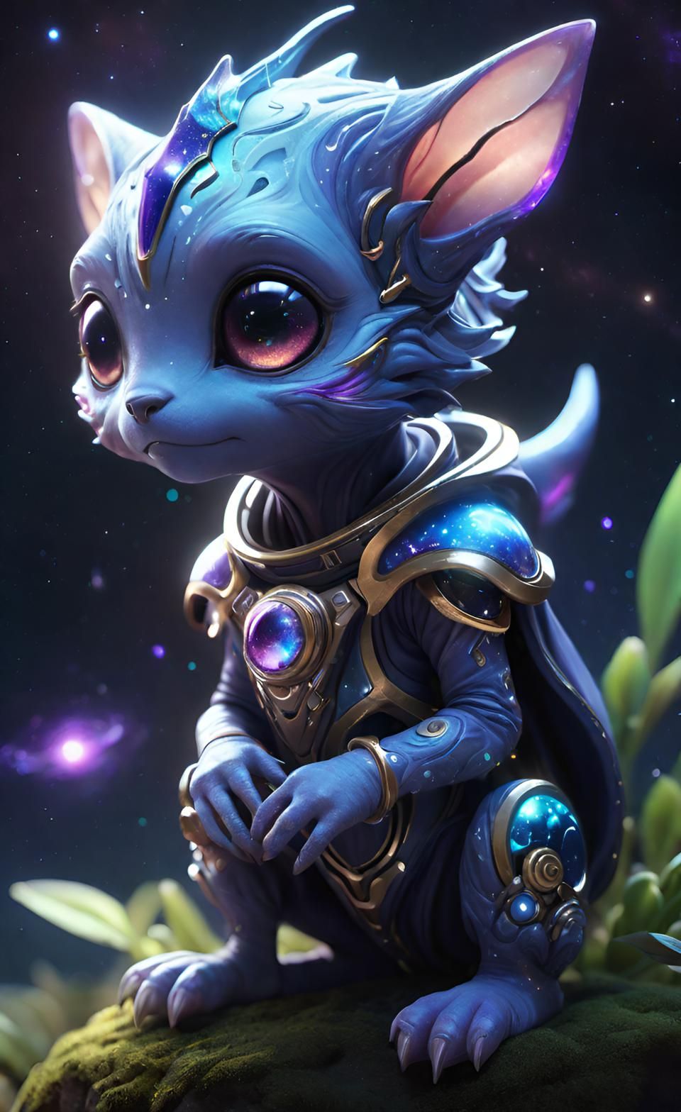 Adorable Little "galaxy creature" Breathtaking Fantasycore Artwork - AI ...