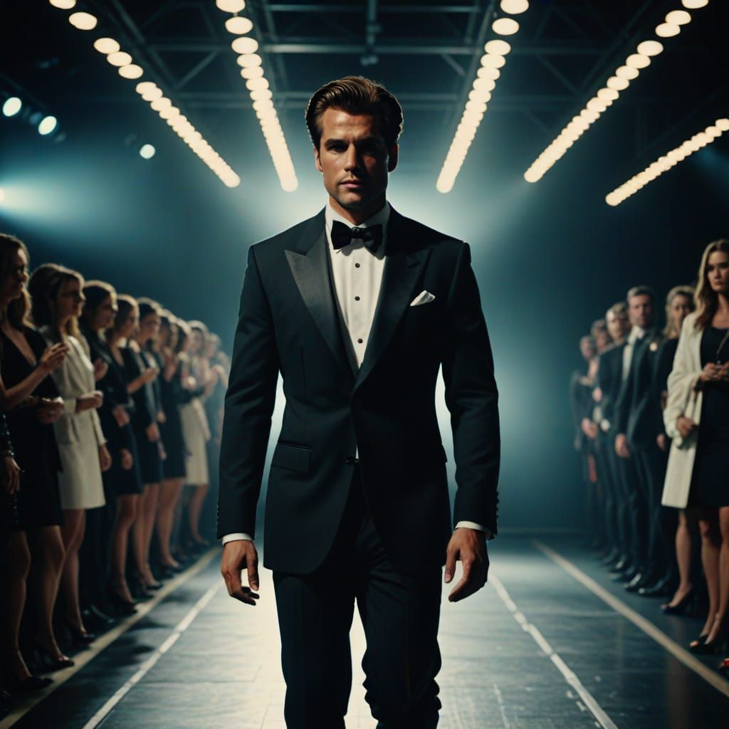 Celebrity on VIP Runway in Stage Attire - AI Art