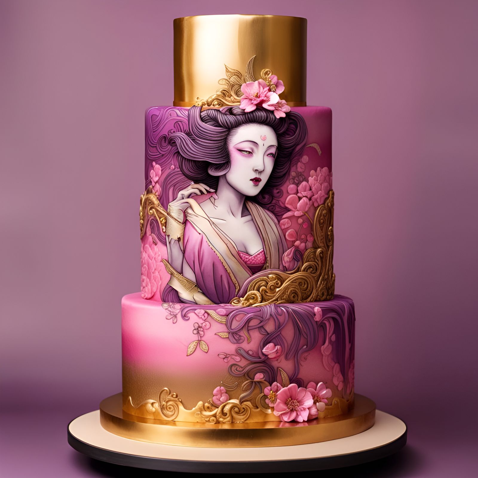 Geisha Cake #1, Masterplayer - AI Generated Artwork - NightCafe Creator