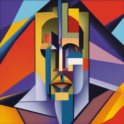 cubist painting, Neo-Cubism, layered overlapping geometry, art deco ...