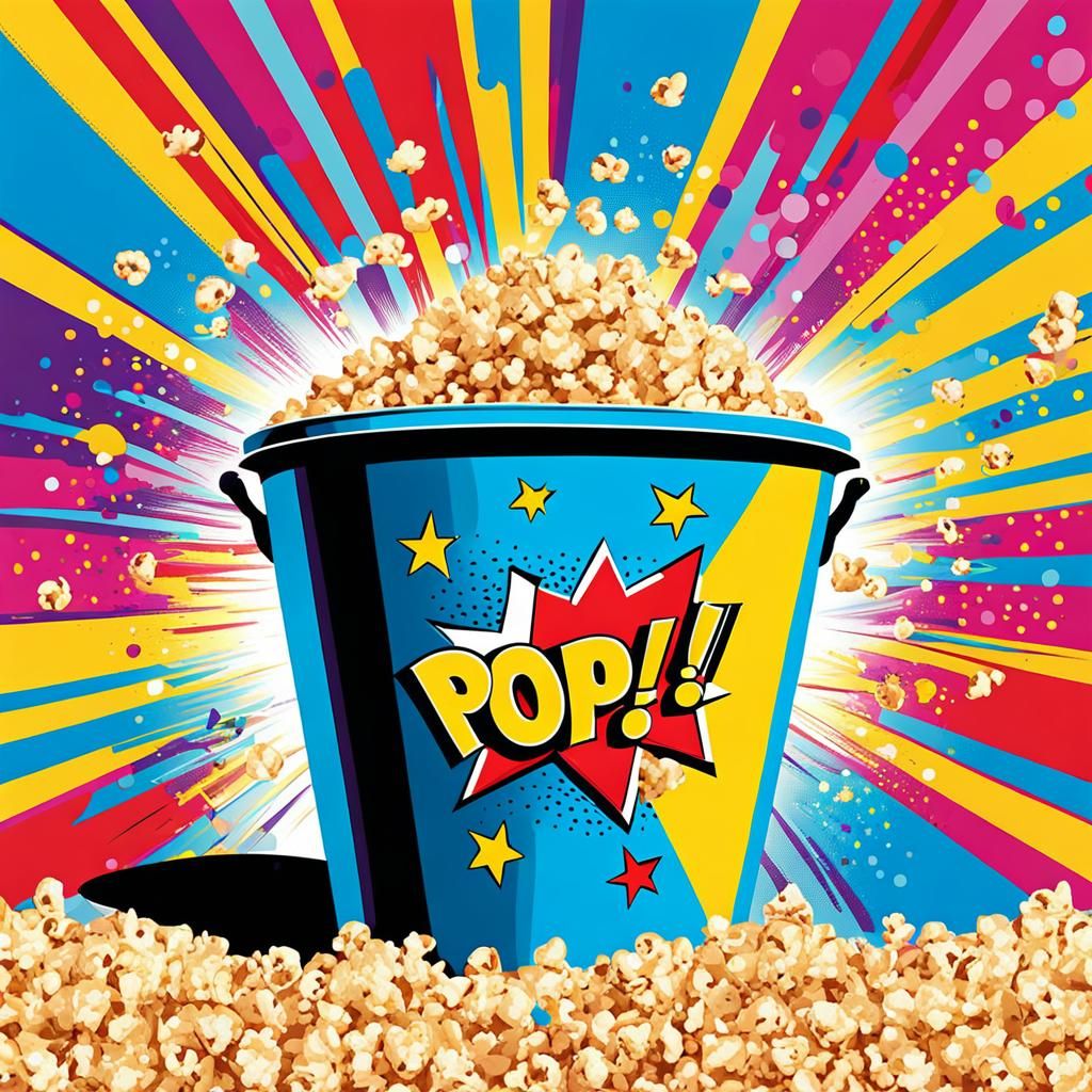 Popcorn Pop Art - AI Generated Artwork - NightCafe Creator