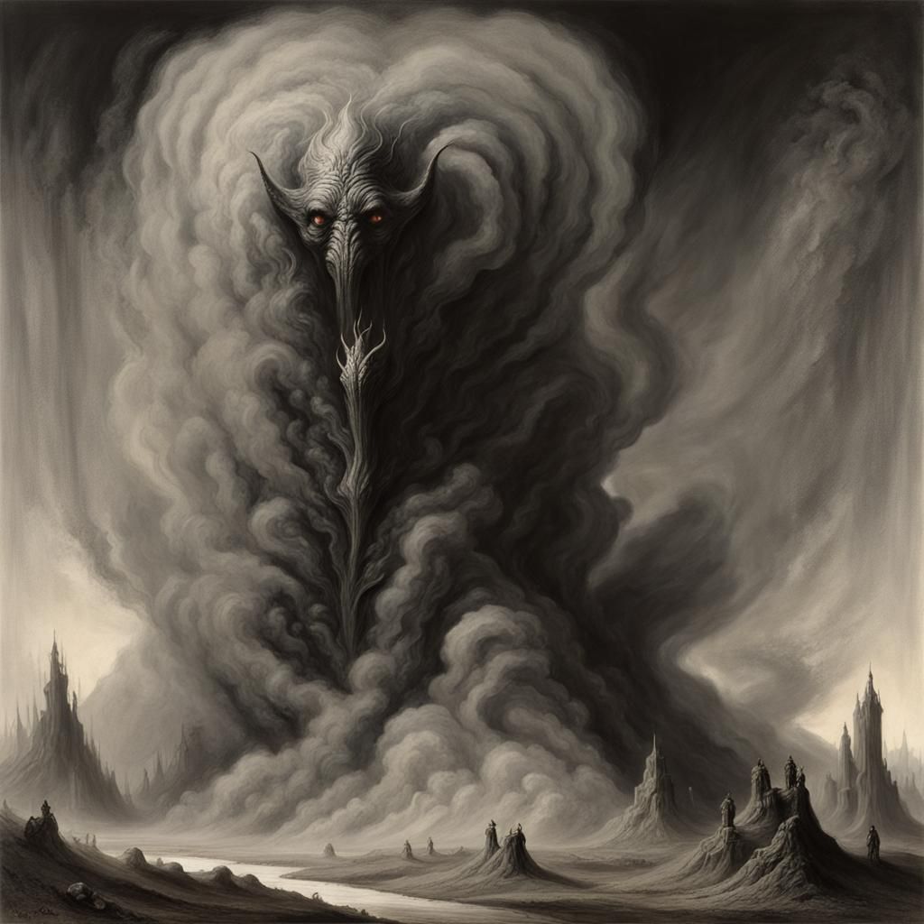 Billowing darkness monster - AI Generated Artwork - NightCafe Creator