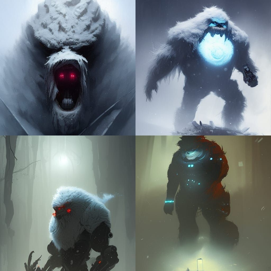 Robot yeti - AI Generated Artwork - NightCafe Creator