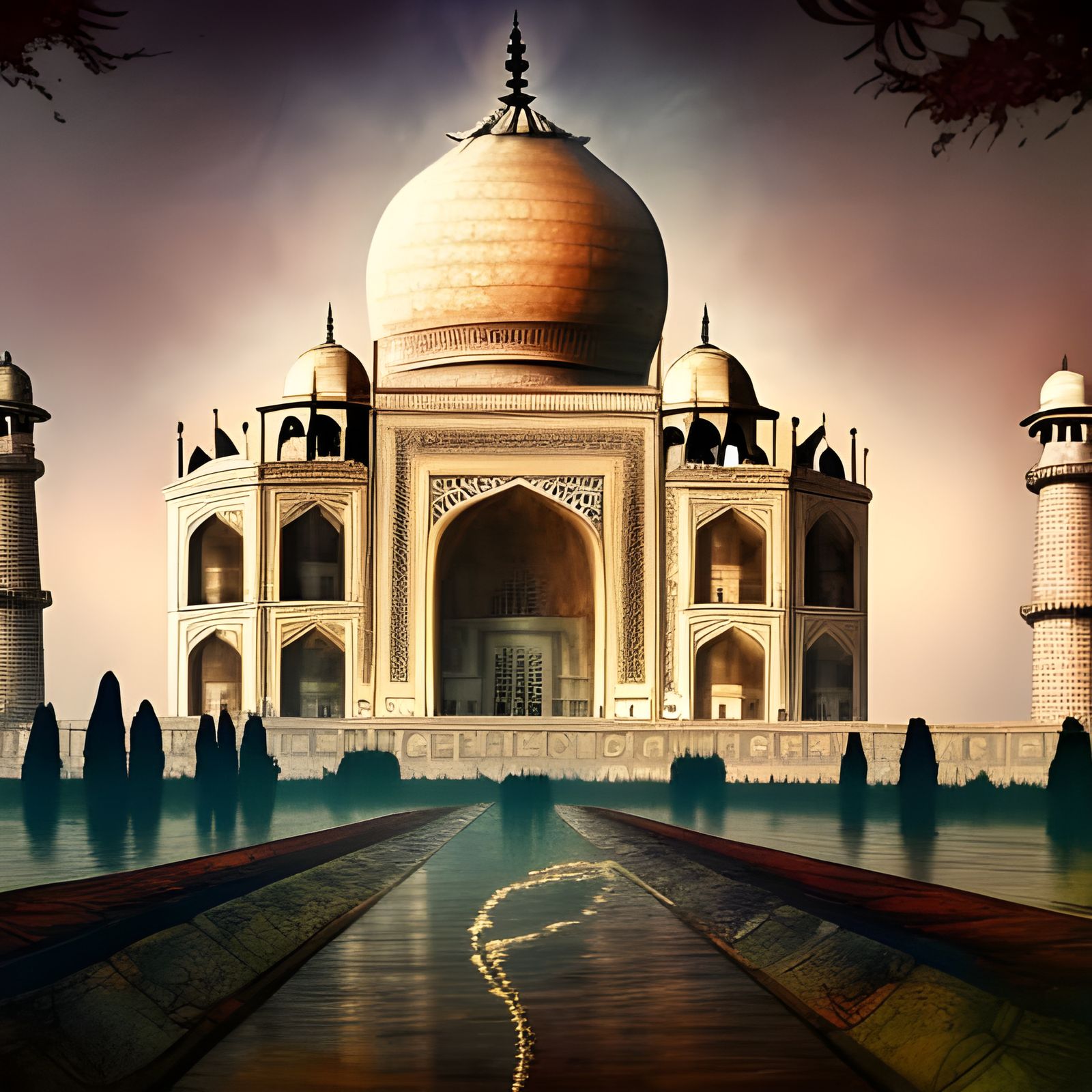 Majestic Taj Mahal Inspired AI Art - AI Generated Artwork - NightCafe ...