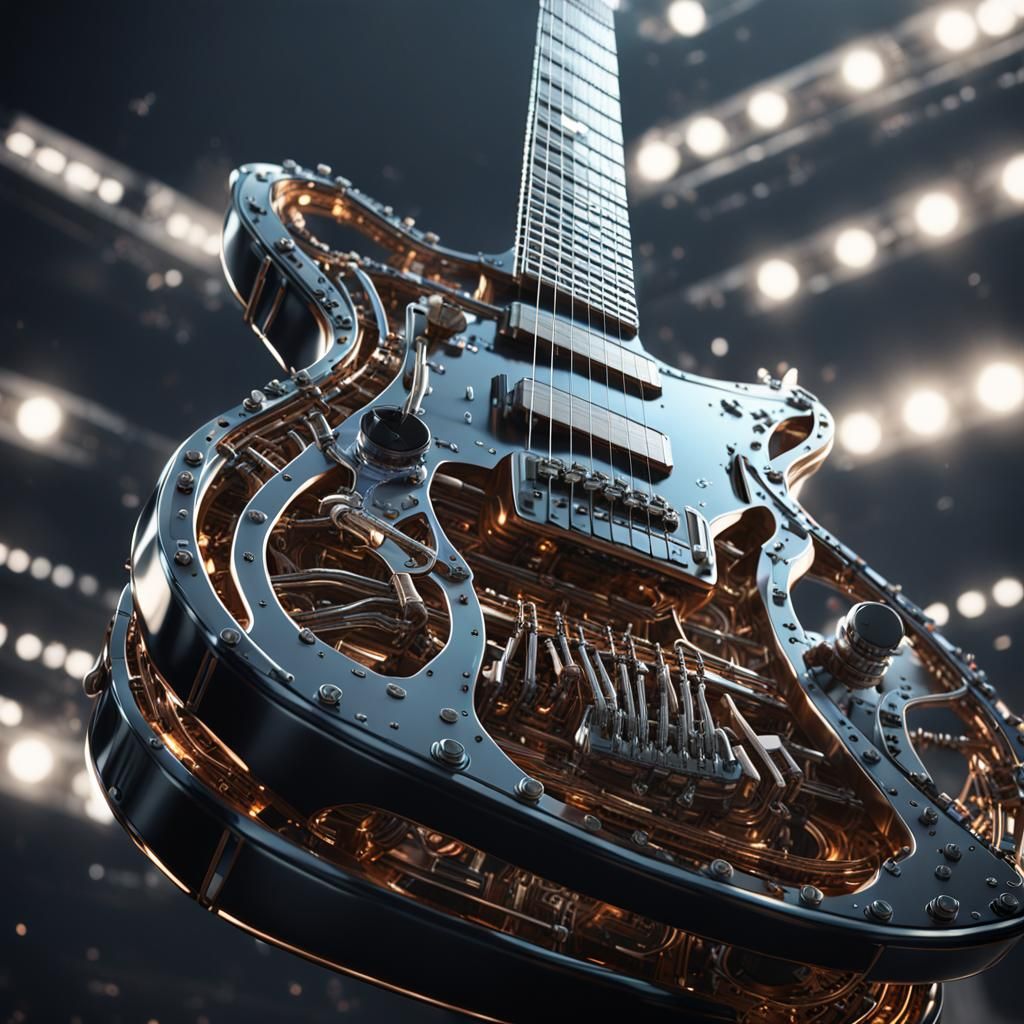 Mechanical Guitar hero - AI Generated Artwork - NightCafe Creator