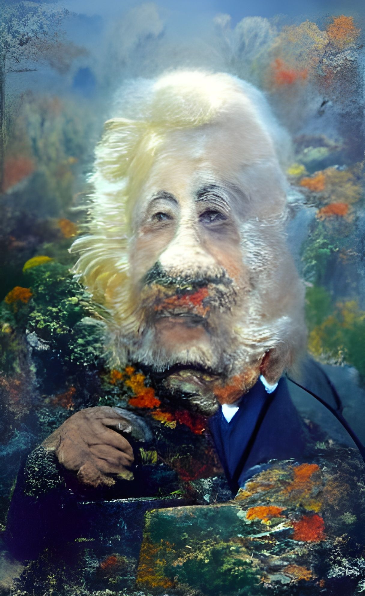 Albert Einstein by Claude Monet and Ferdinand knab - AI Generated ...