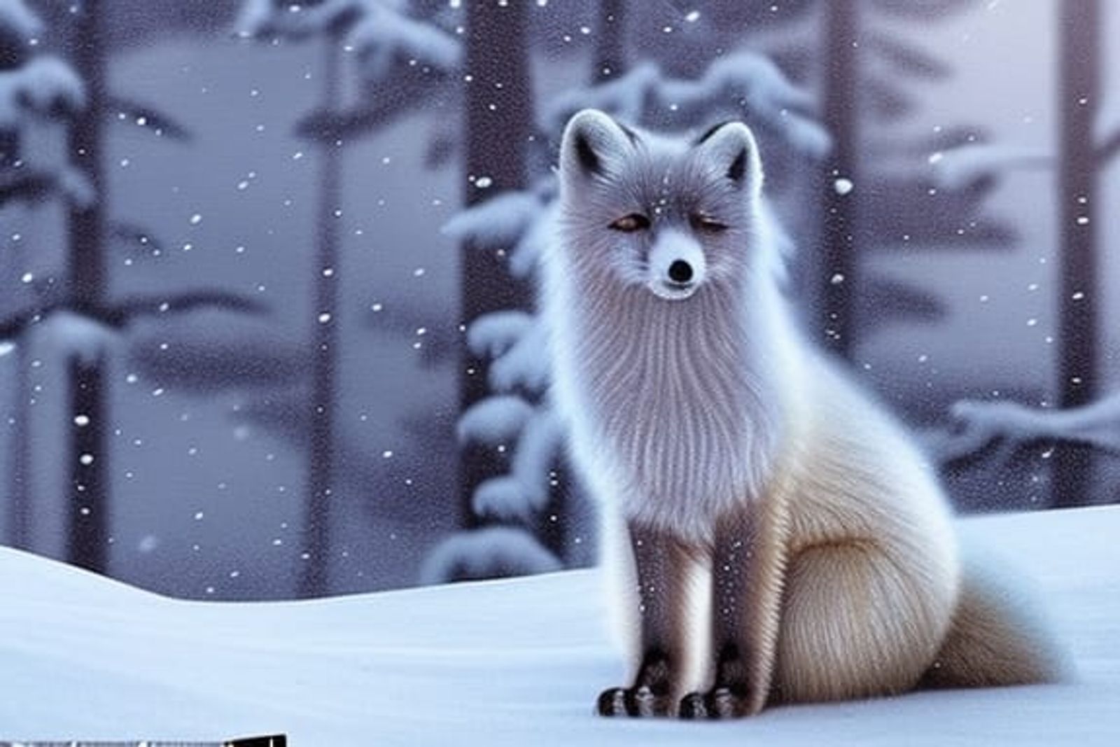 Arctic Fox - AI Generated Artwork - NightCafe Creator