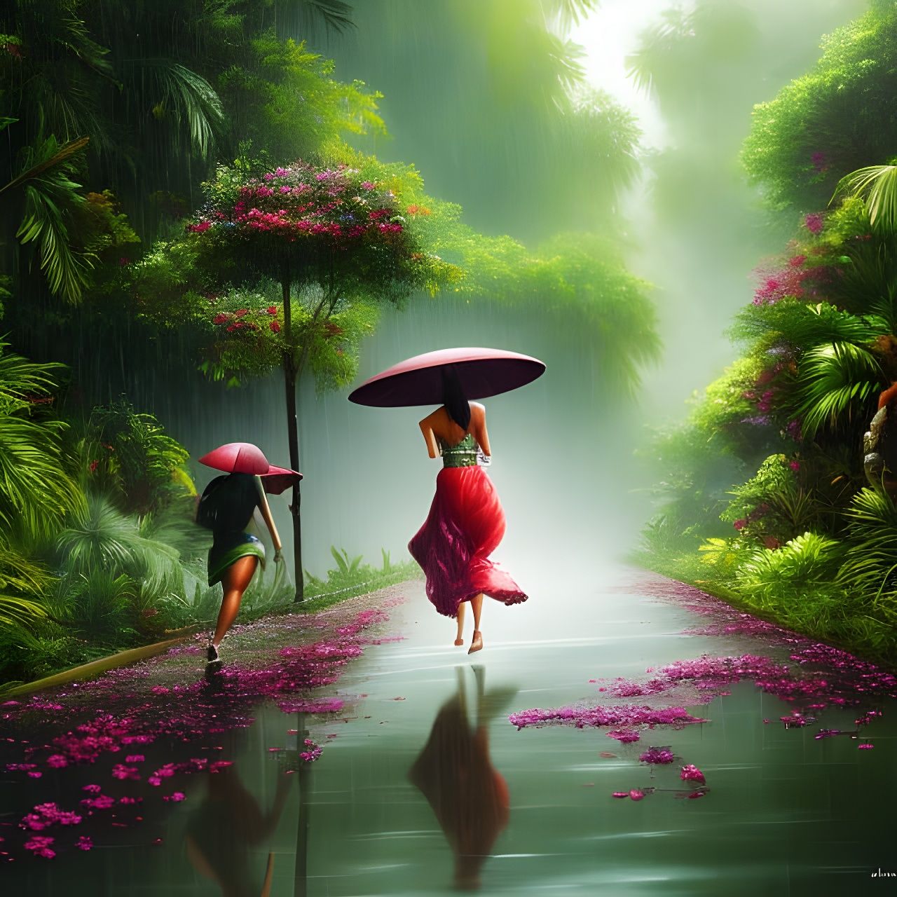 Rain - AI Generated Artwork - NightCafe Creator