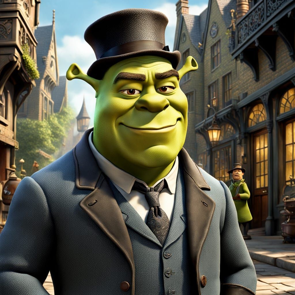 Shrek as Sherlock Holmes - Shrek as Whimsical Sherlock Holme...
