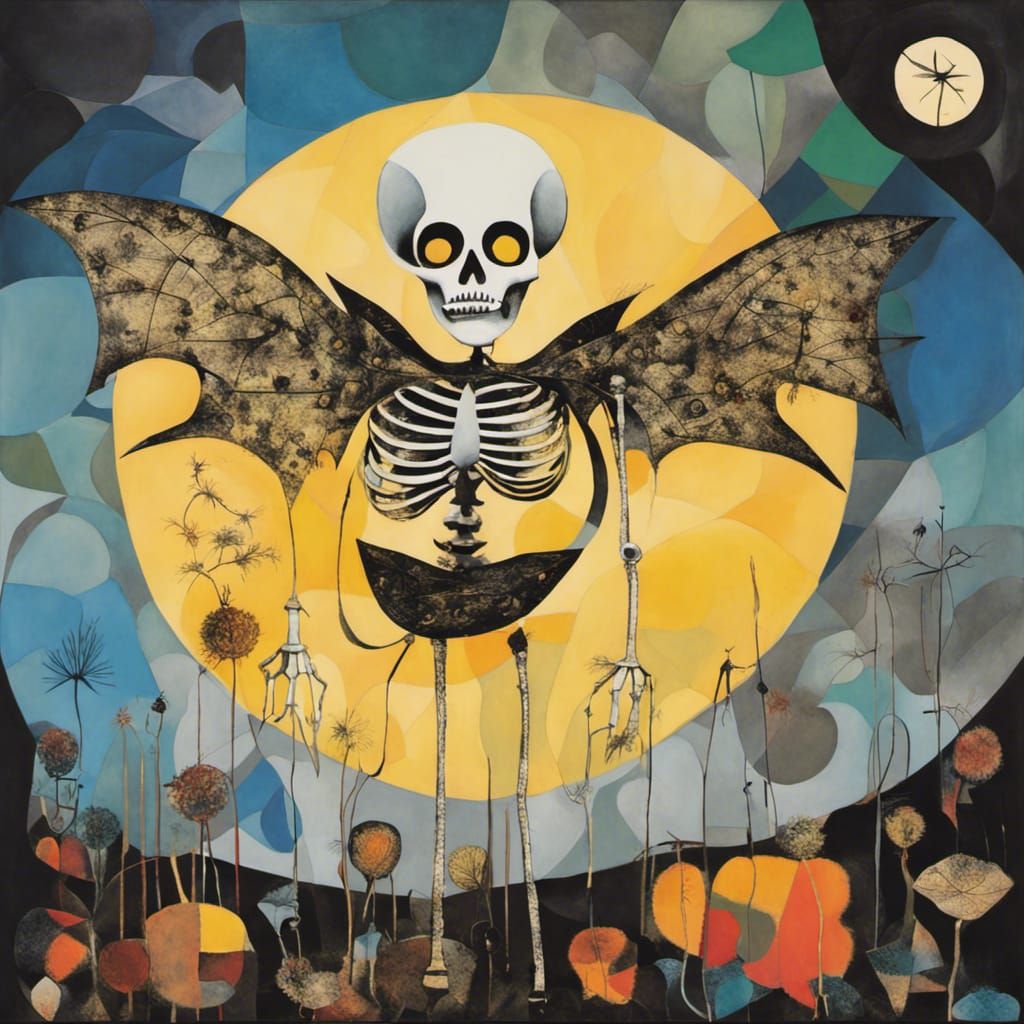 witches , skeletons and a black cat in a Million Leaf and Dandelion ...