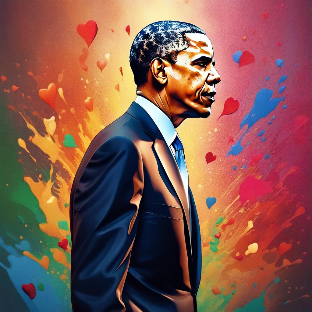 Barack obama is in love - AI Generated Artwork - NightCafe Creator