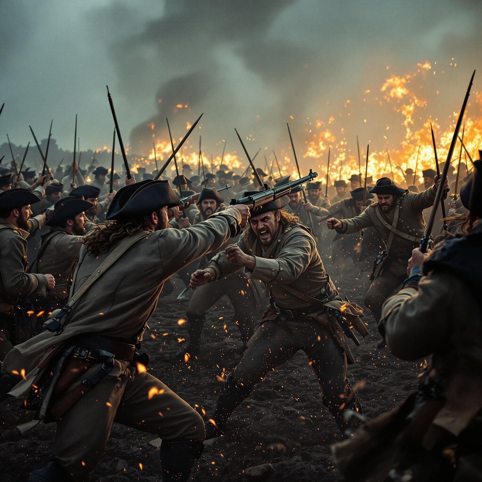 Battle-hardened Soldiers Clash in Intense Hand-to-... - AI Art