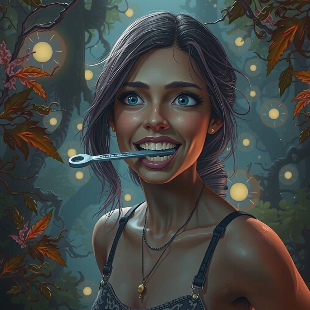 Contorted Figure Demons the Forest with a Gnawing ... - AI Art