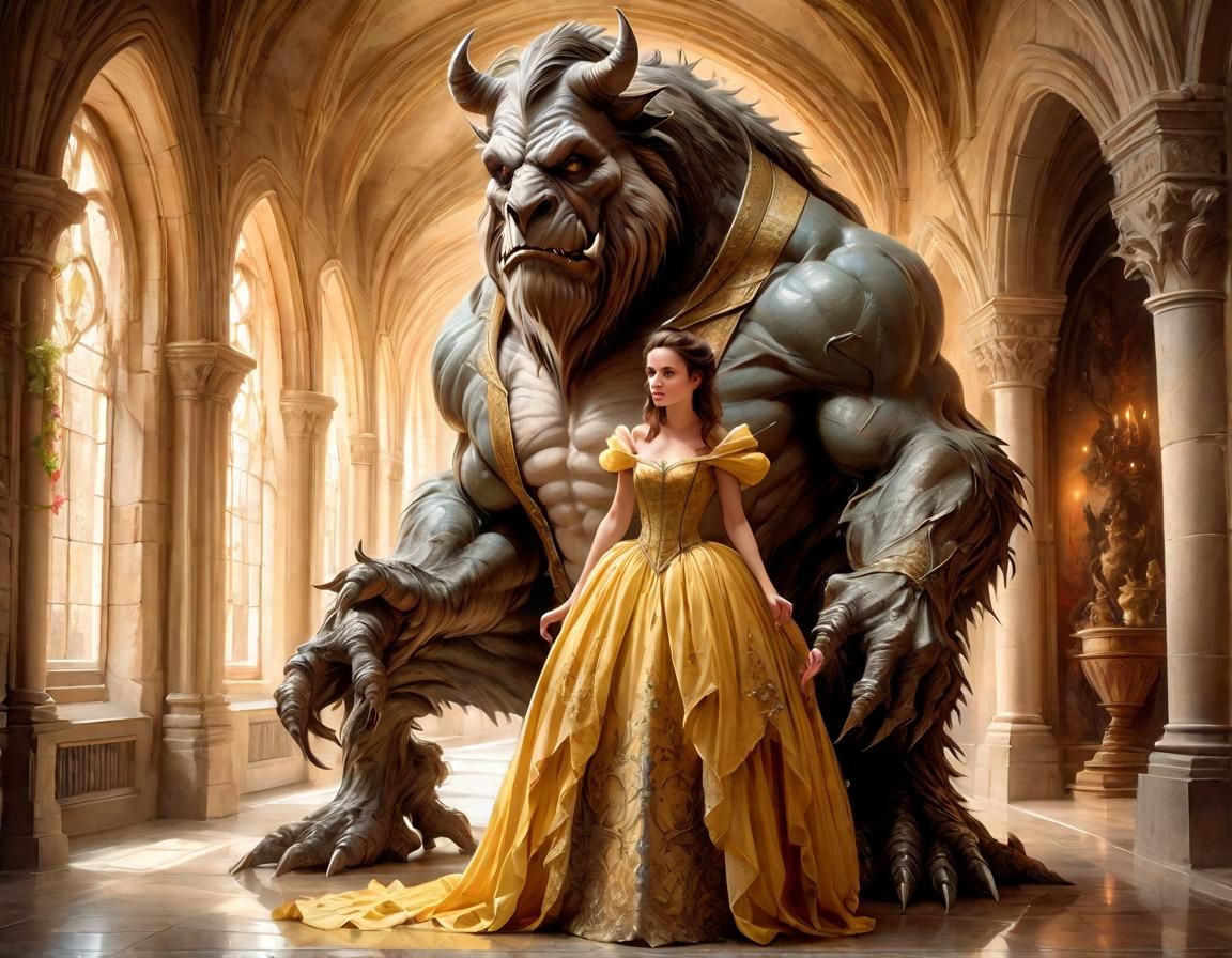 Beauty And The Beast - AI Generated Artwork - NightCafe Creator