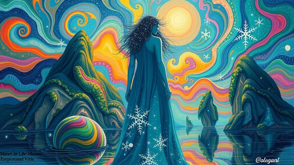 synesthesia archipelago, style of Gustave Moreau, style of Amanda Sage ...