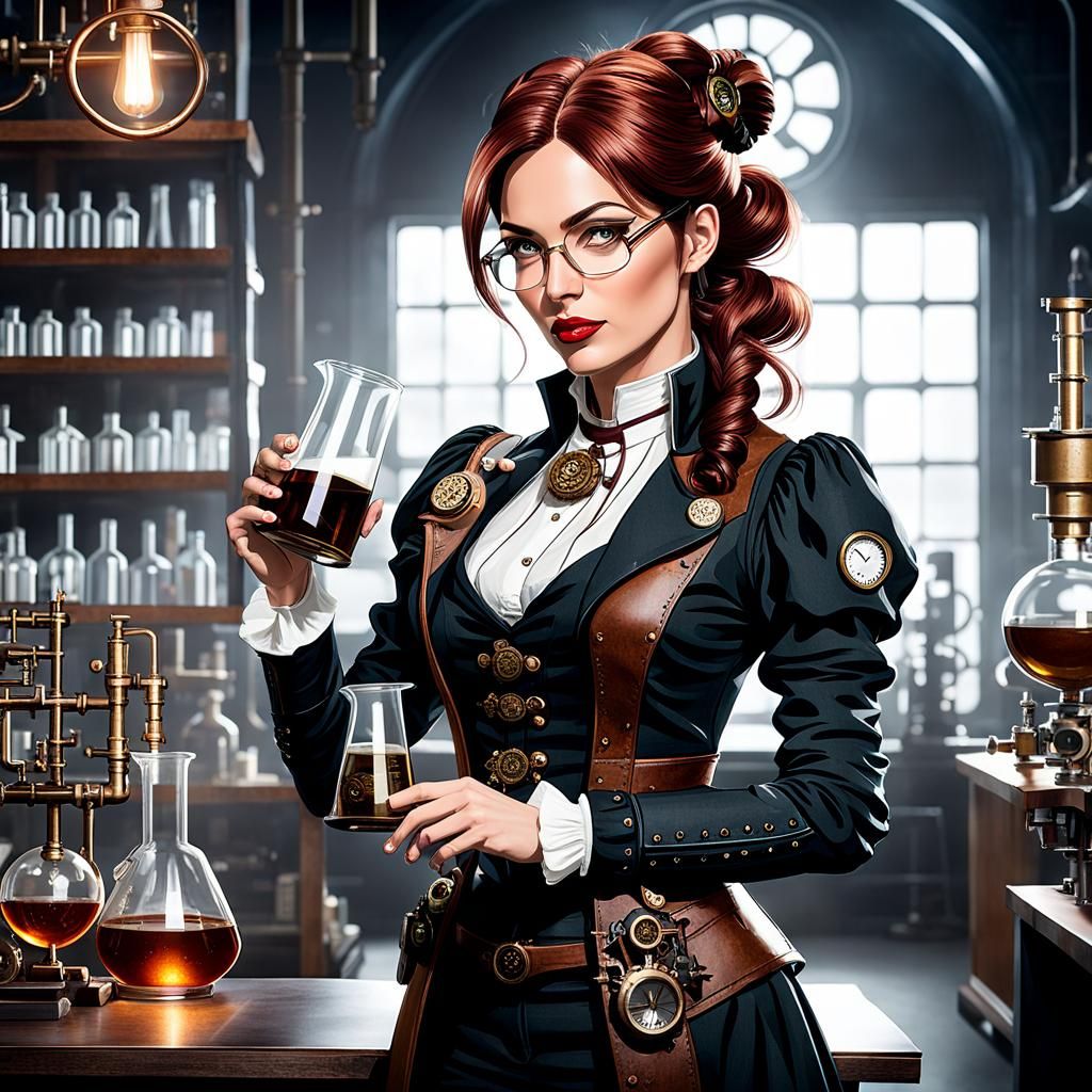 Steampunk Science - AI Generated Artwork - NightCafe Creator