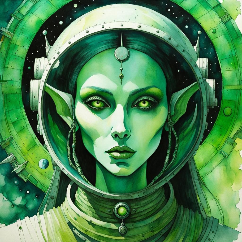 Alien beauty - AI Generated Artwork - NightCafe Creator