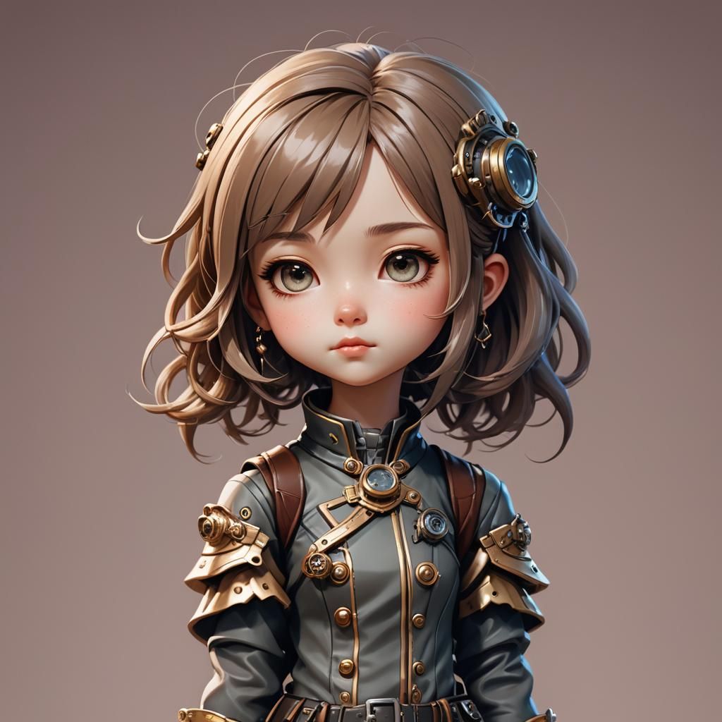 Steampunk Chibi - AI Generated Artwork - NightCafe Creator