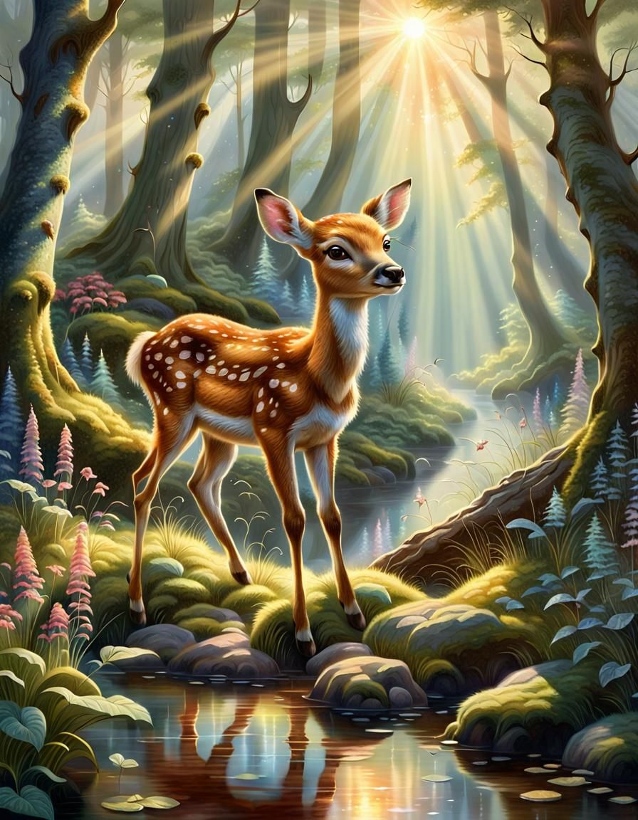 Forest Fawn - AI Generated Artwork - NightCafe Creator