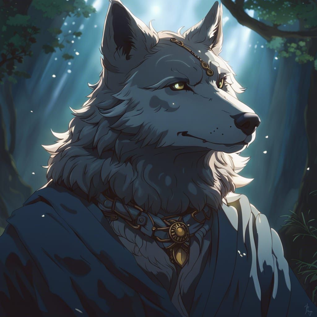 Grey Wolf Noble - AI Generated Artwork - NightCafe Creator