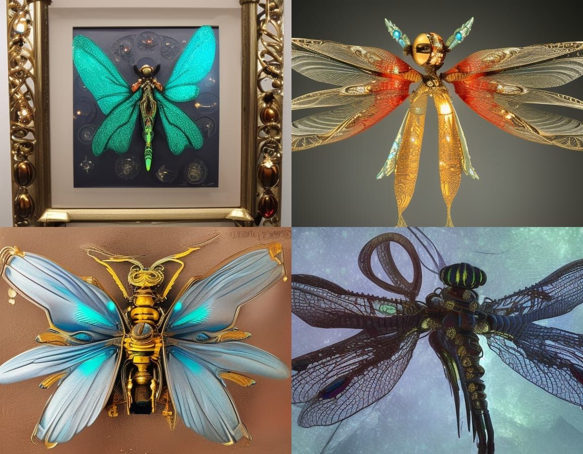 Dragonfly fantasy sci-fi futuristic intricate mechanical , intricate ...