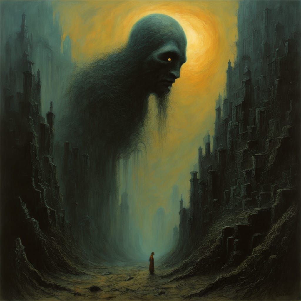 April (by Zdzislaw Beksinski ) - Surreal Landscape in Distre...