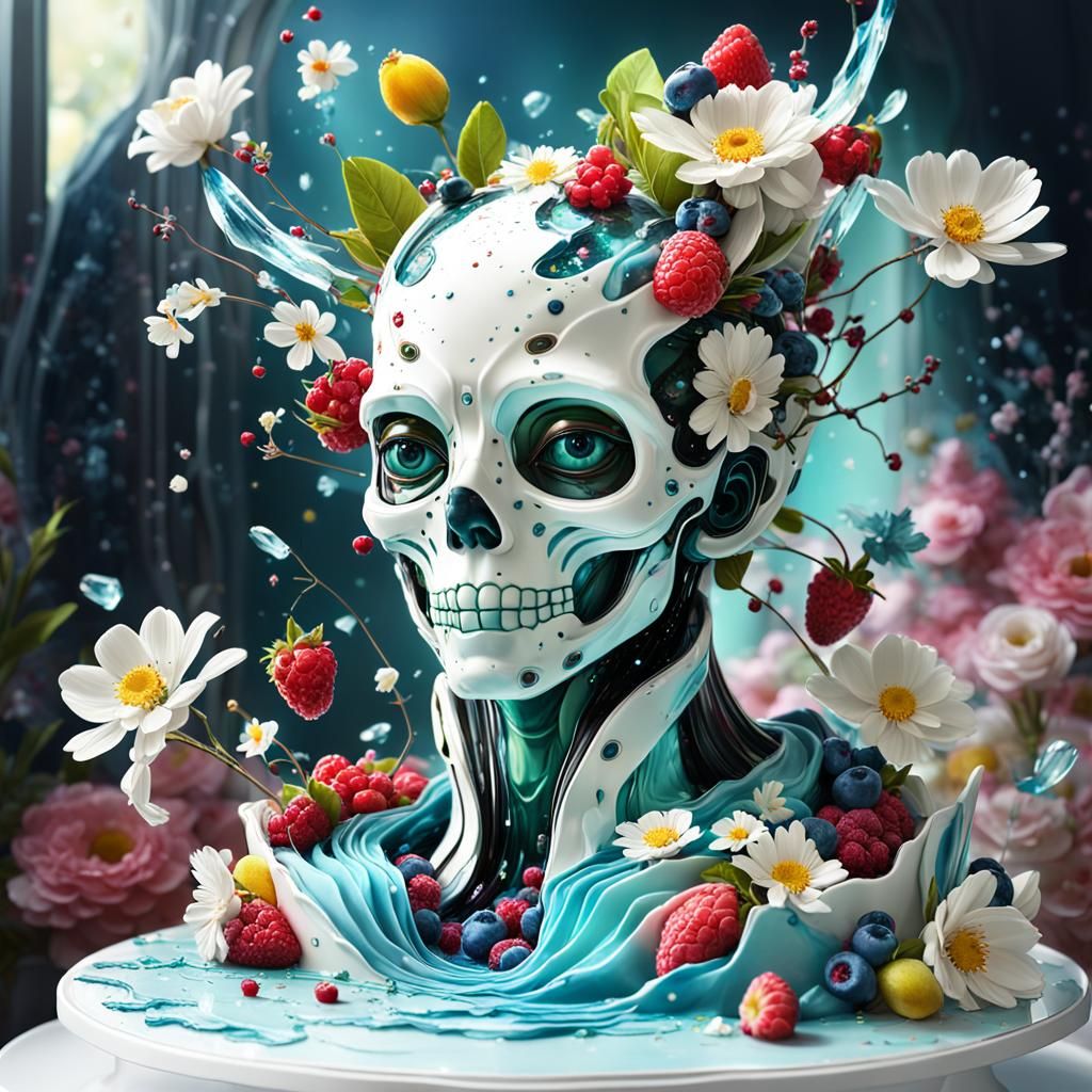 Futuristic Spring Cake. - AI Generated Artwork - NightCafe Creator