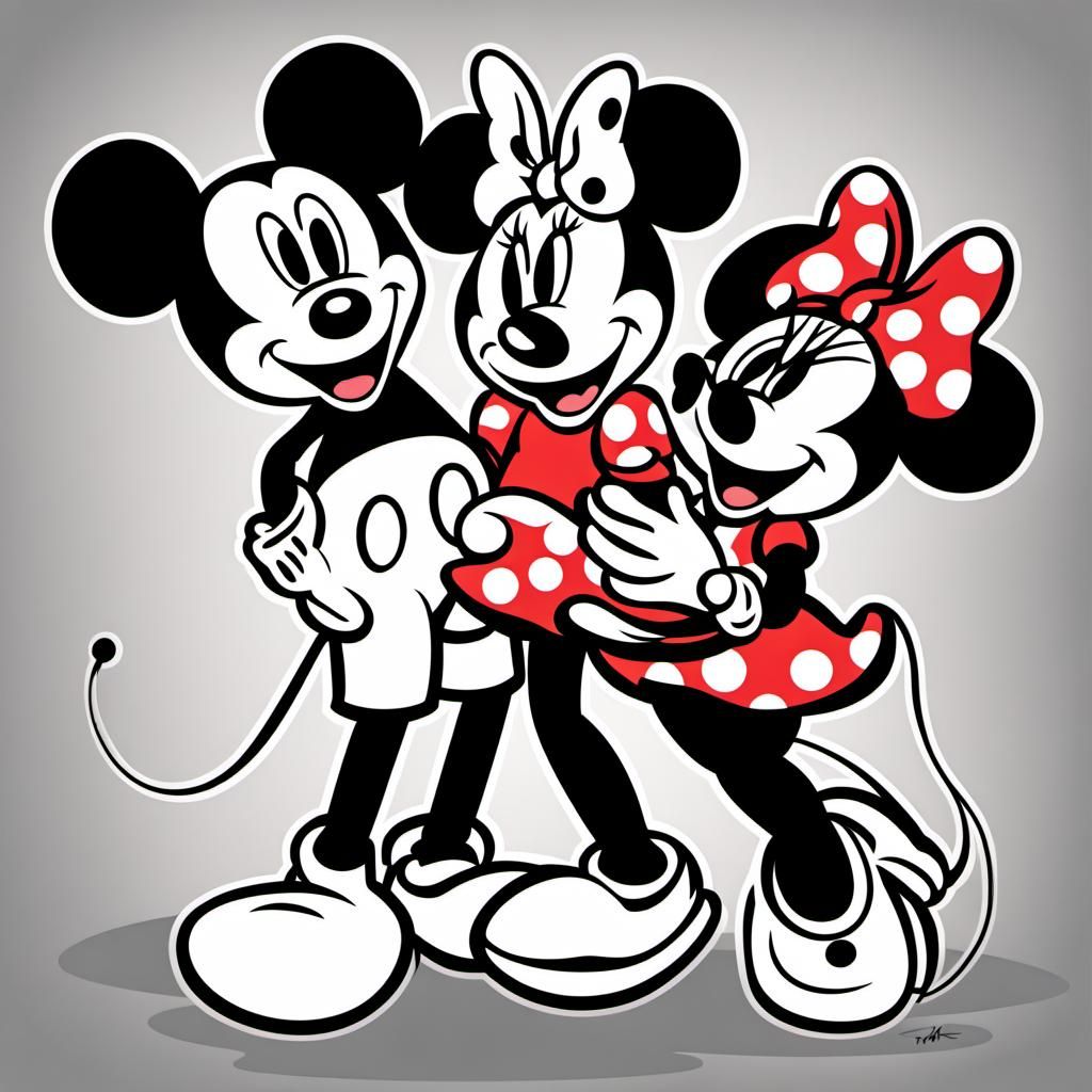 Mickey and Minnie Mouse adult nft - AI Generated Artwork - NightCafe Creator