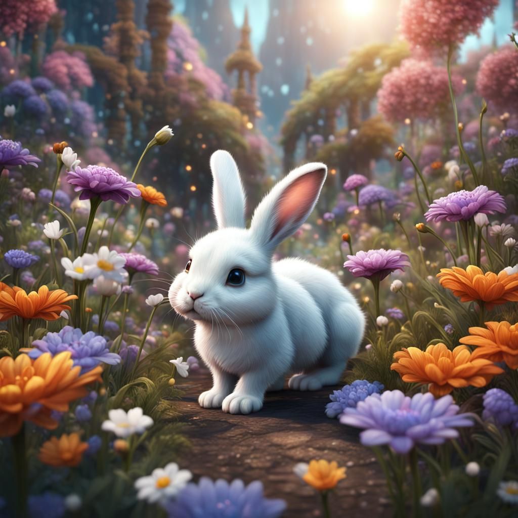 Baby rabbit - AI Generated Artwork - NightCafe Creator