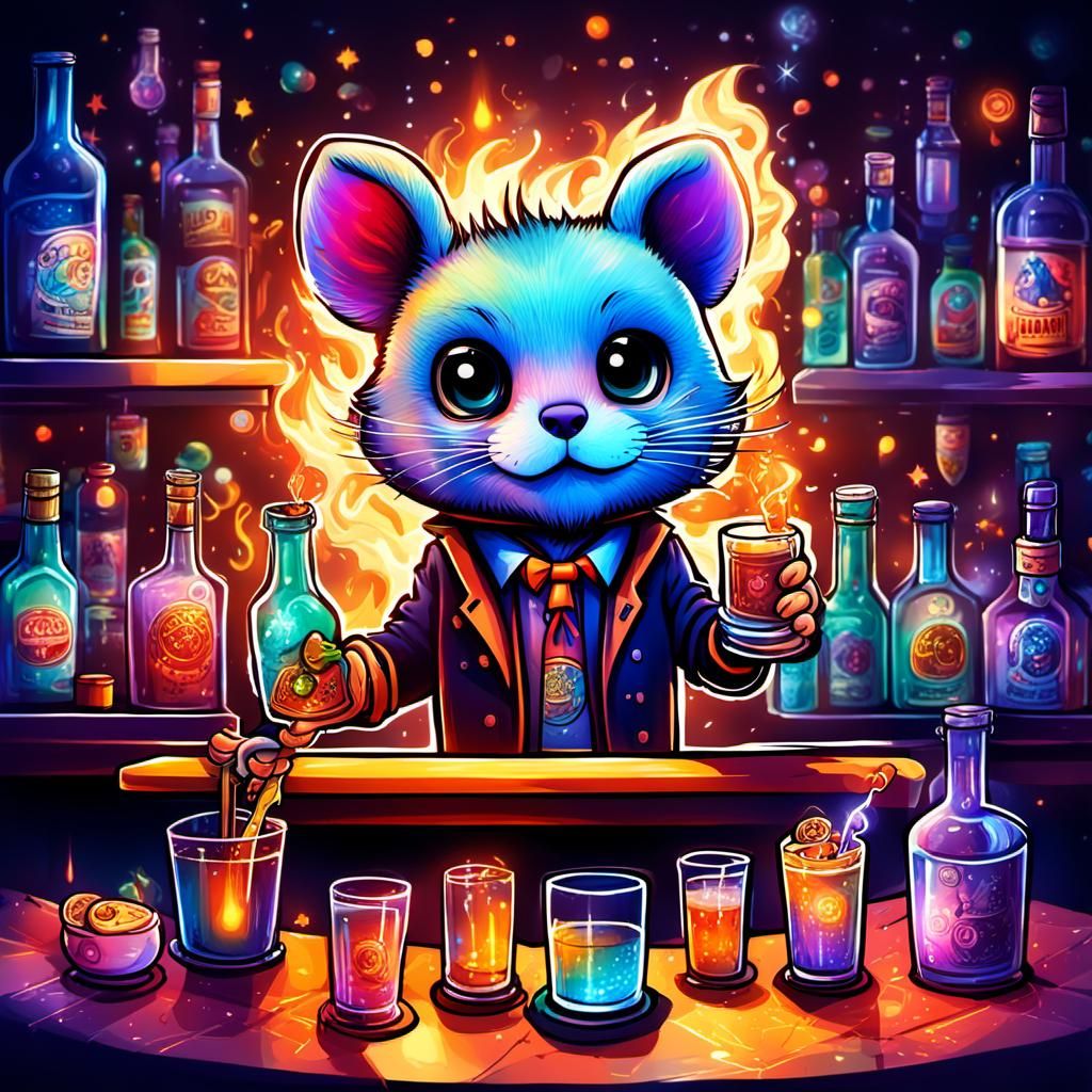 Animal bartender - AI Generated Artwork - NightCafe Creator